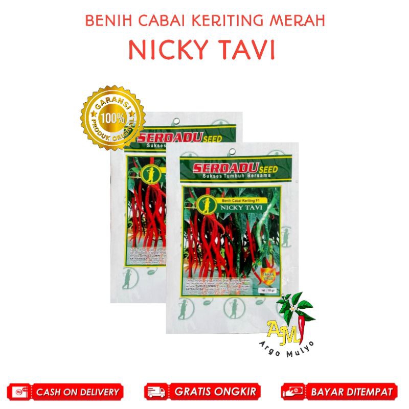 Jual Benih Cabe kriting Merah NICKY TAVI 10gr - Serdadu Seed (tahan ...