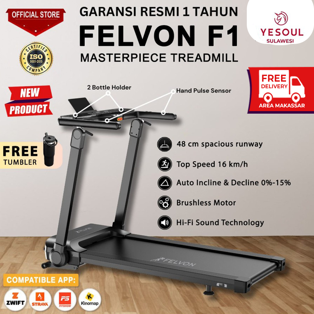 Jual Treadmill Felvon F1 Garansi Resmi Via Kargo | Shopee Indonesia