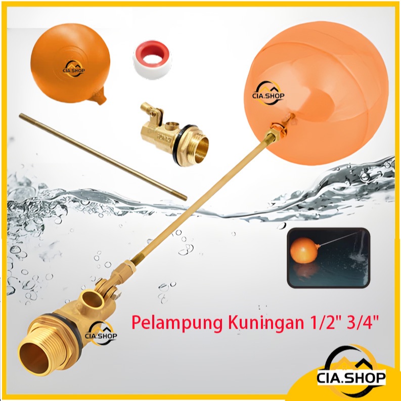 Jual Pelampung Kuningan 1/2" 3/4" Inchi Bola Pelampung Toren Floating ...