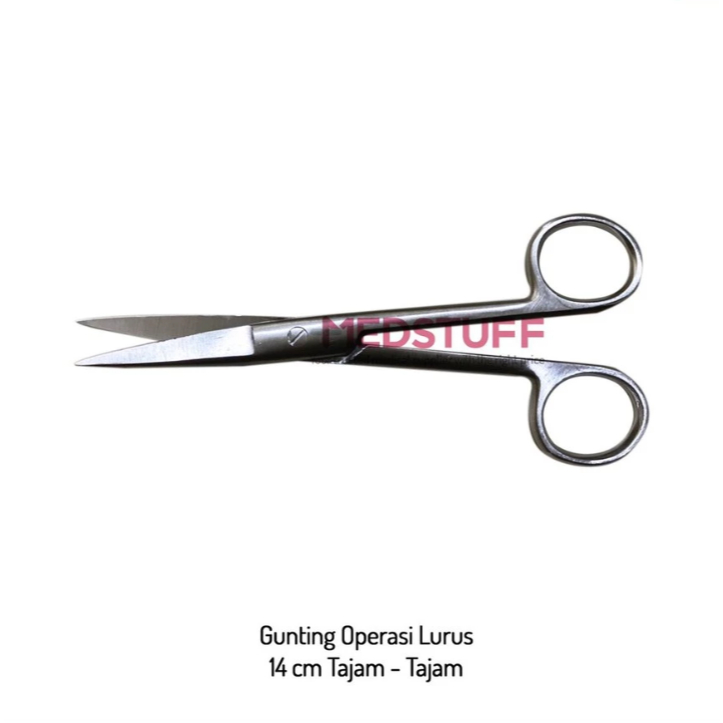 Jual Pinset & Gunting Operasi Bedah Lurus Tajam 14 cm Stainless Mudah ...