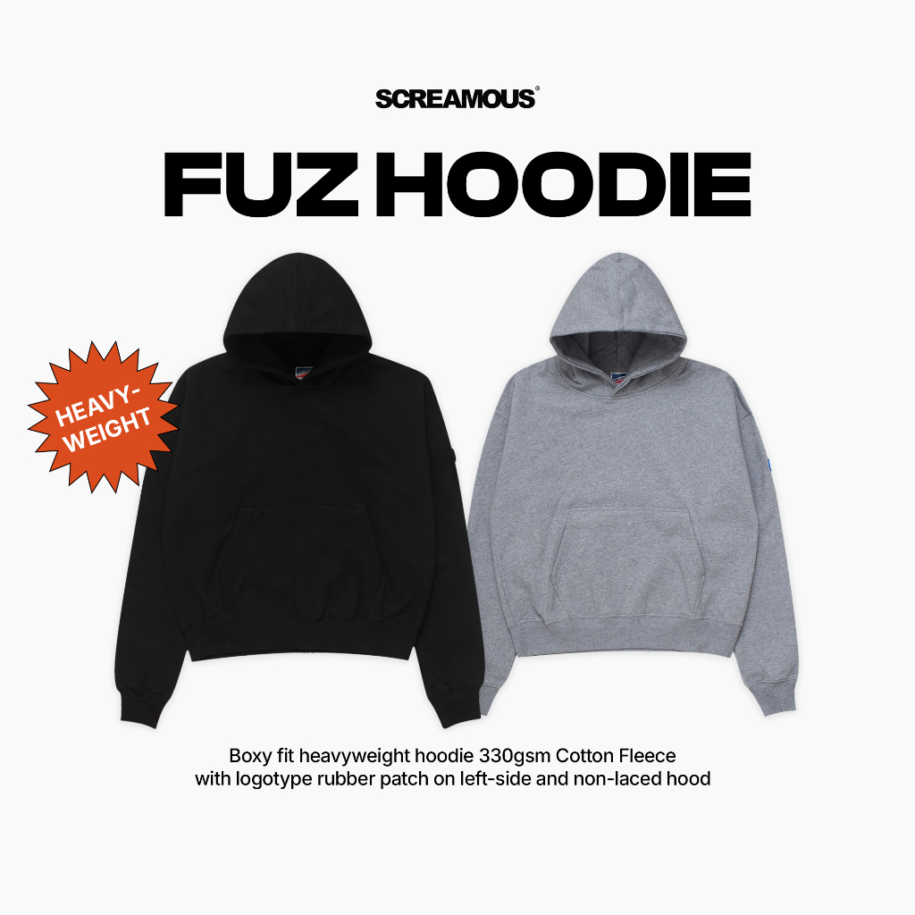 Jual Screamous Sweater Pria Pullover Hoodie BOXY FIT FUZ | Shopee Indonesia