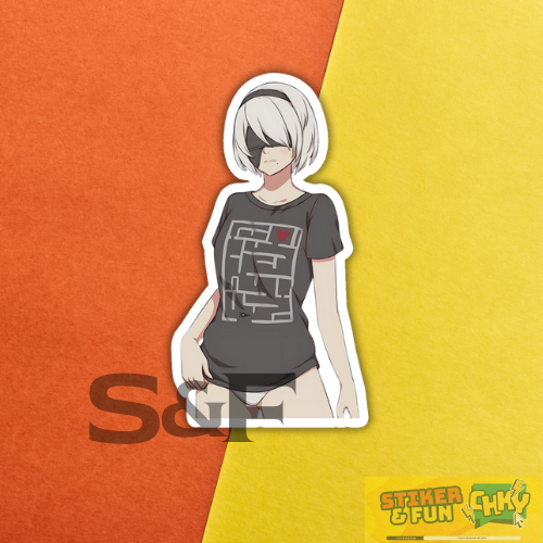 Jual Stiker Sticker Vinyl Laminasi 2B NIER AUTOMATA Vol 20 | Shopee ...