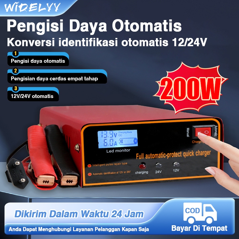 Jual Charger Aki Motor Mobil 12V/24 Battery Charger Auto Charger Aki ...