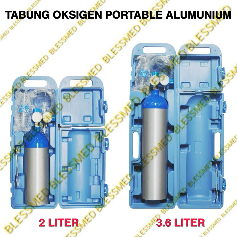 Jual Tabung Oksigen Alumunium Portable Travelling 2L / 3.6 L (Liter) | Shopee Indonesia