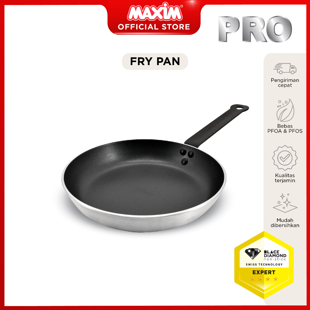Jual Maxim Pro Series Wajan Teflon Anti Lengket 28cm Frypan | Shopee ...