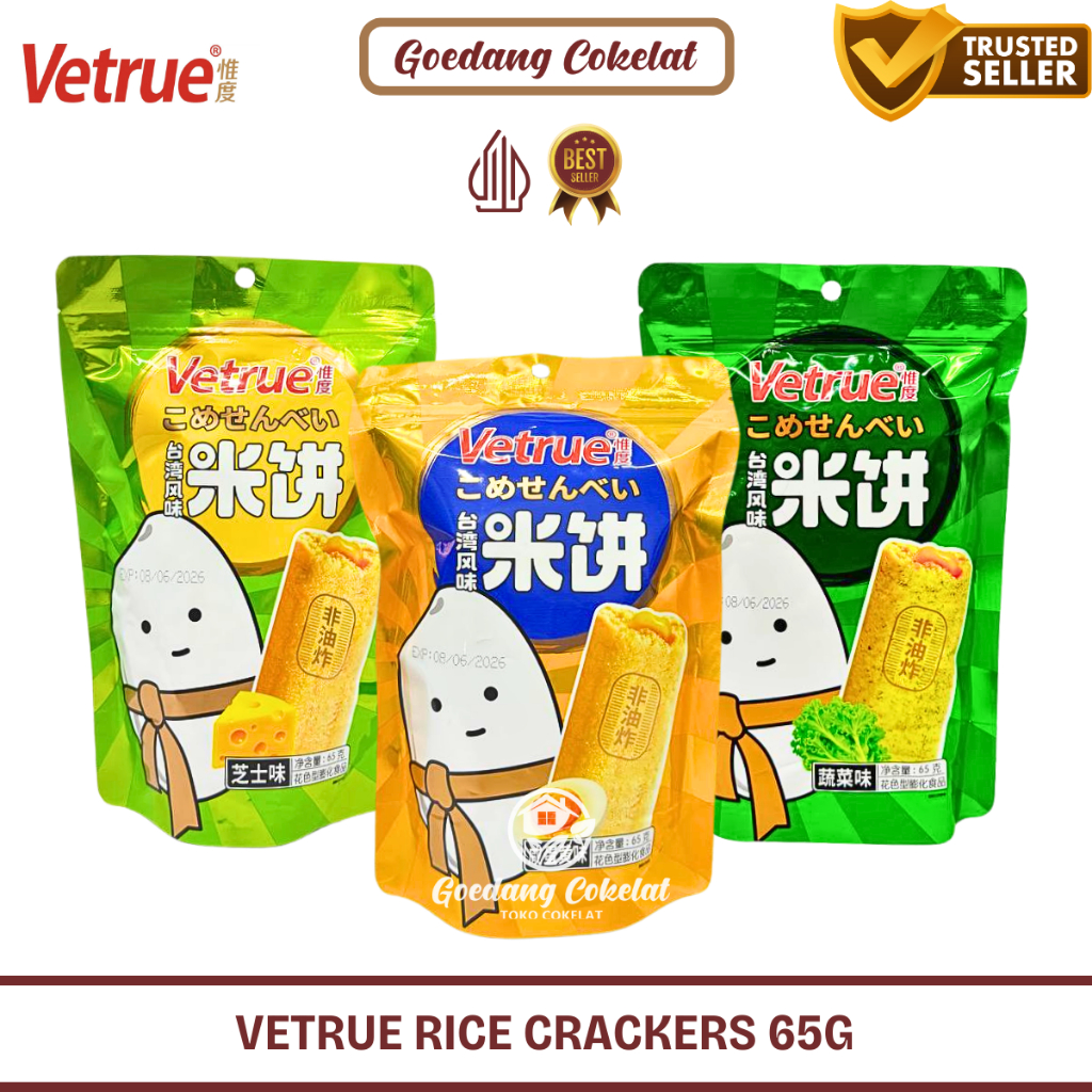 Jual Vetrue Japanese Taiwan Rice Crispy Crackers Krekers Beras Aneka Rasa Salted Egg Yolk Cheese ...
