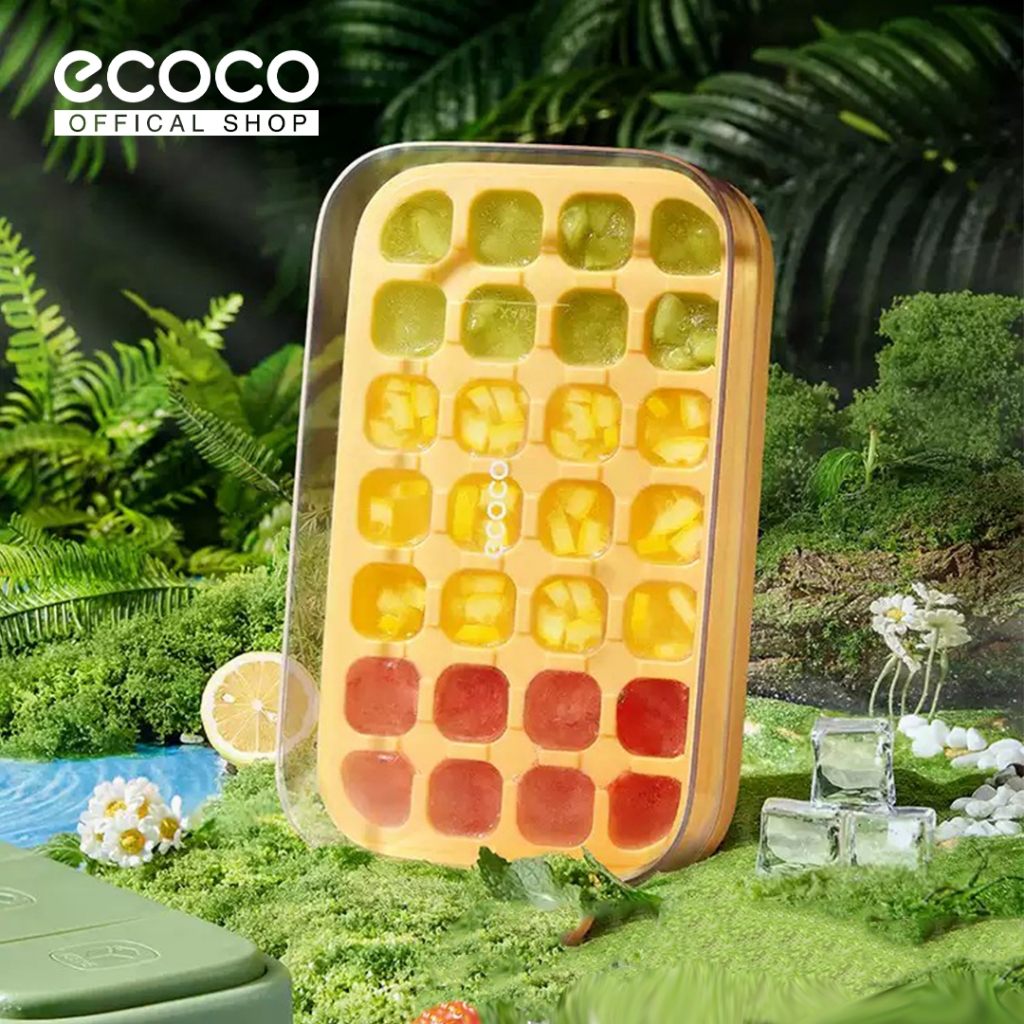 Jual ECOCO Quantitative Ice Cube Tray - cetakan es batu food grade es ...