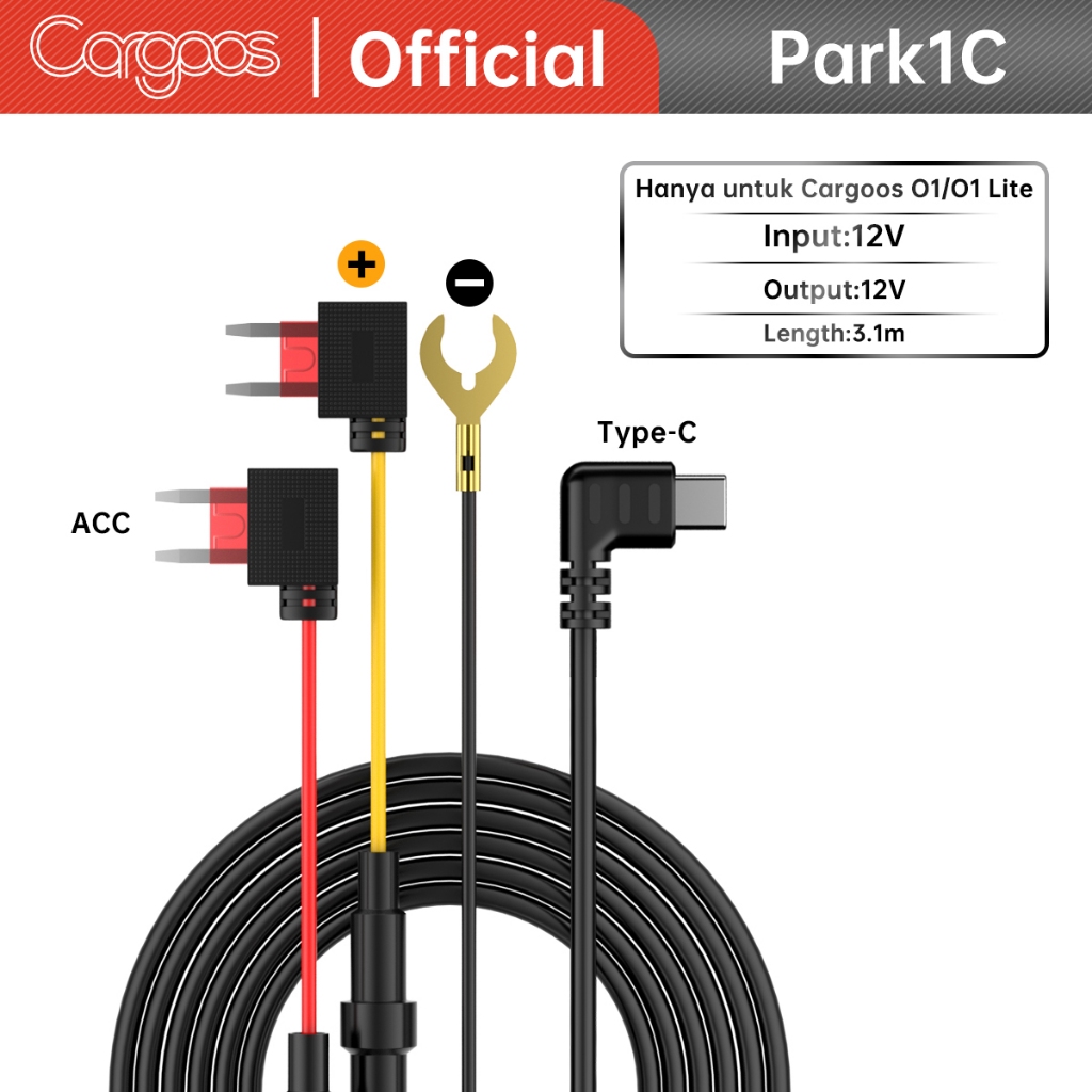 Jual Cargoos Dash Cam Parking Monitoring Cable Power Cable Parkir 24 ...