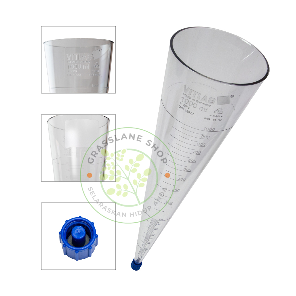 Jual Sedimentation Cone Imhoff Plastik 1 liter 1000 ml Vitlab 75991 | Shopee Indonesia
