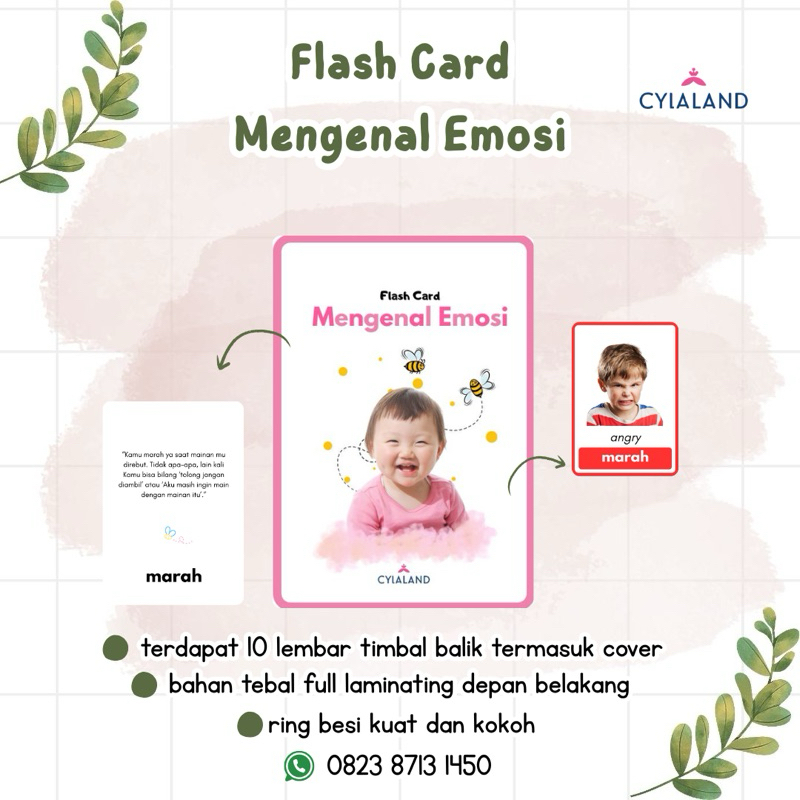Jual Flash Card Mengenal Emosi Bayi - Anak Mudah Memahami Emosi dan ...