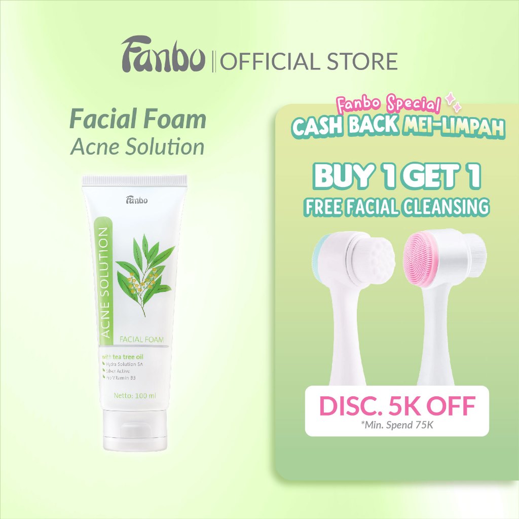 Jual Fanbo Acne Solution Facial Foam - 100ml - Acne Facial Foam - Sabun ...