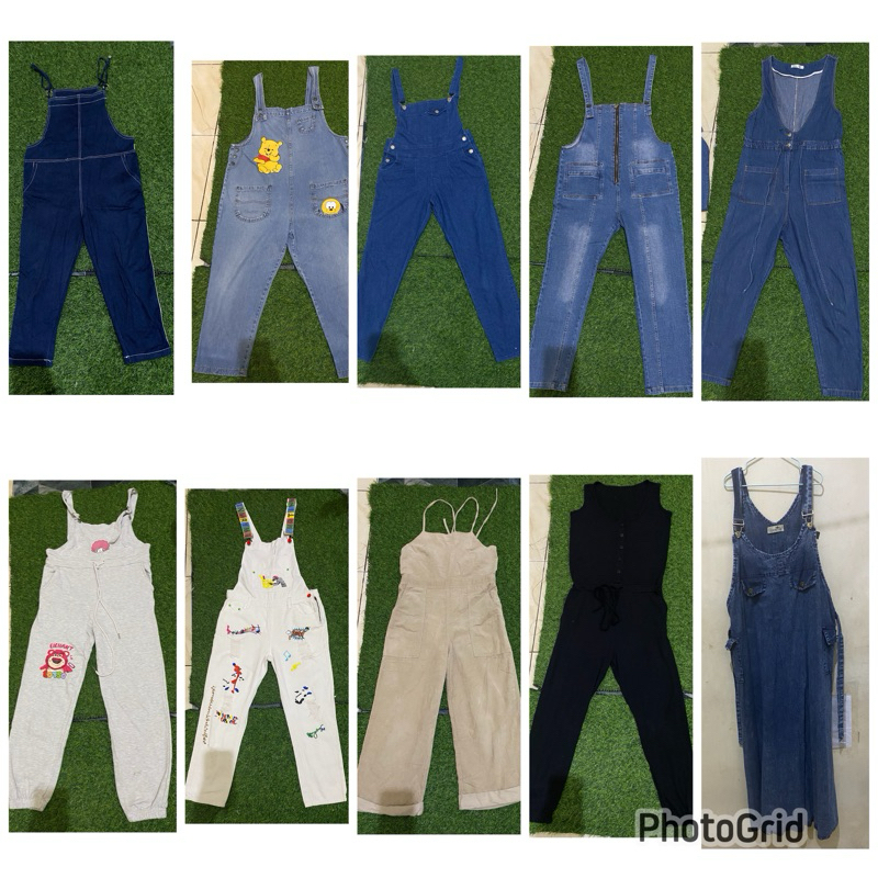 Jual preloved macam macam baju kodok warpack jumsuit jeans | Shopee ...