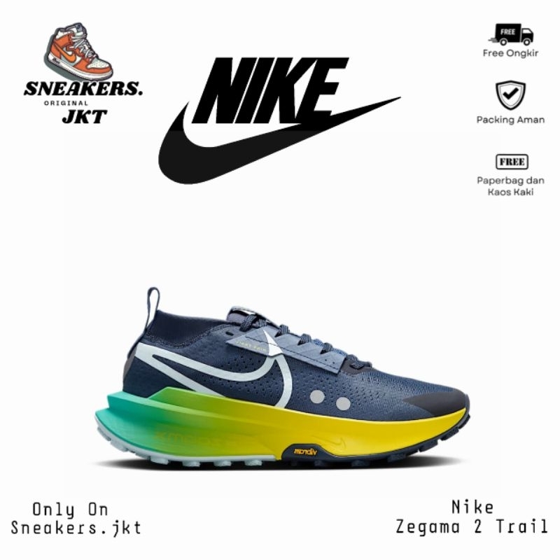 Jual Sepatu Running Nike Zegama 2 Thunder Blue/Diffused Blue Original ...