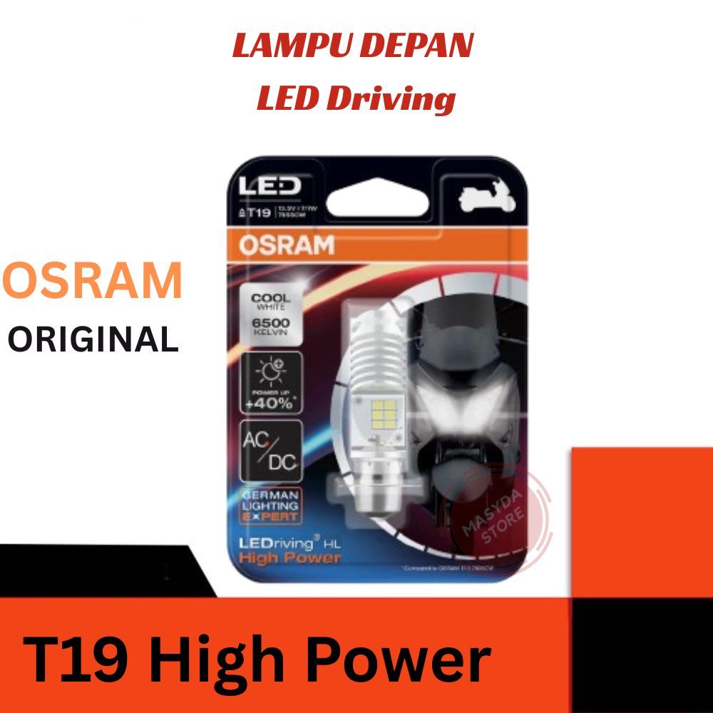 Jual Lampu Motor LED OSRAM Putih Kuning 2700K 6000k Bohlam H6 M5 T19 Semua Bebek Matic AC/DC ...