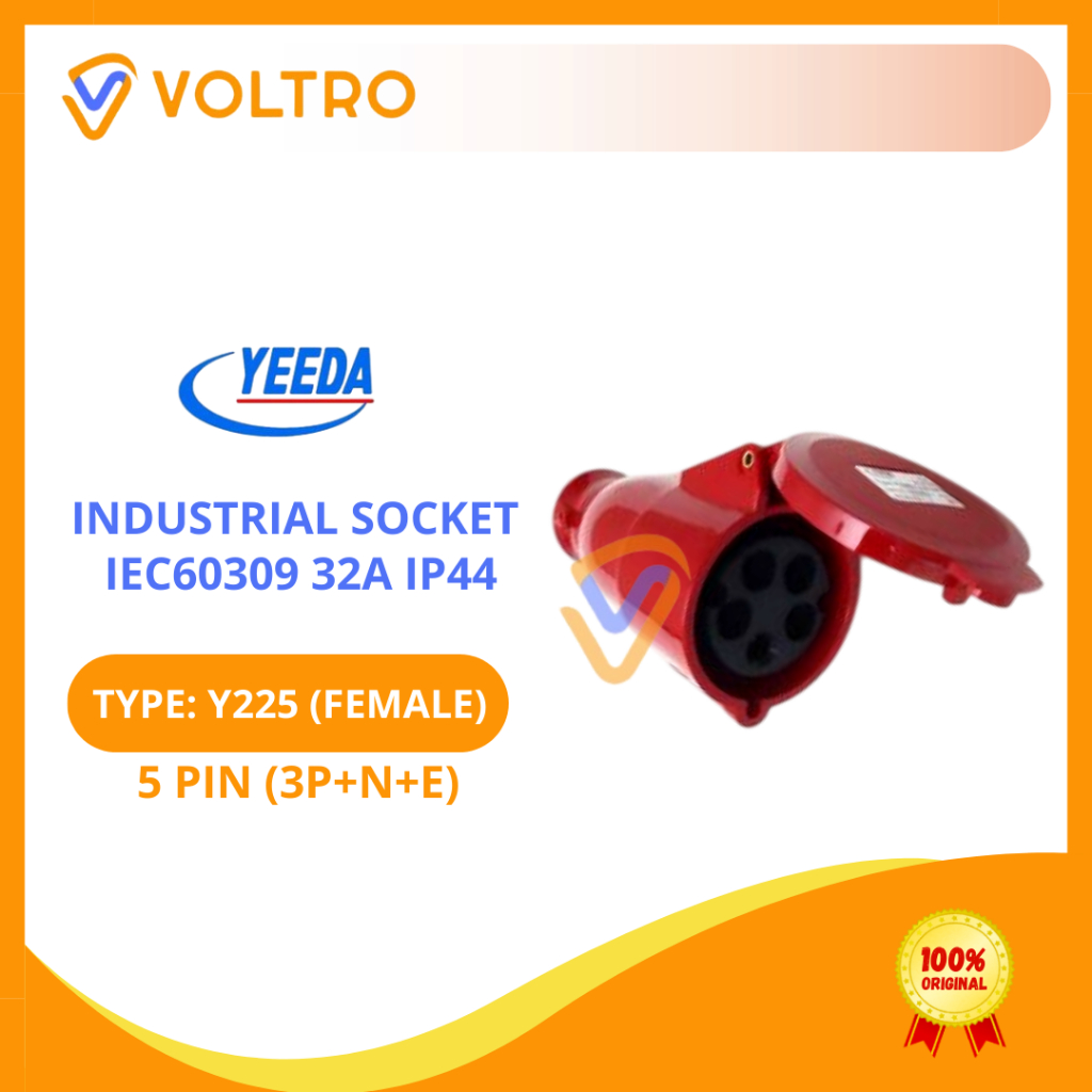 Jual Mobile Socket 32A 3 Phase Merk Yeeda Konektor Industrial Socket 5 ...