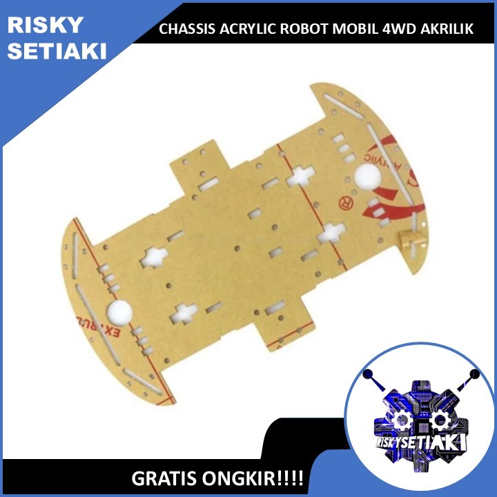 Jual CHASSIS ACRYLIC ROBOT MOBIL 4WD SASIS AKRILIK SMART 4 WD BENING ...