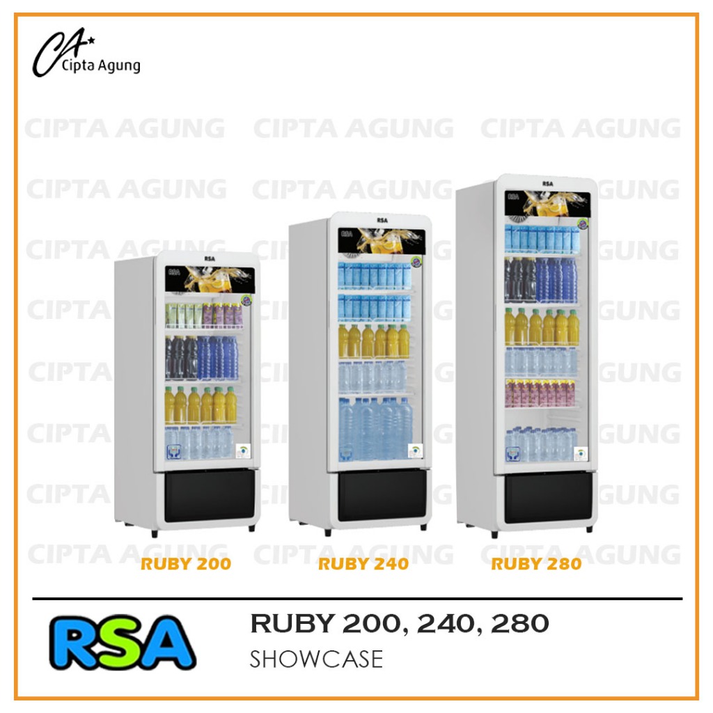 Jual SHOWCASE RSA RUBY 200 RUBY 240 RUBY 280 DISPLAY COOLER | Shopee Indonesia