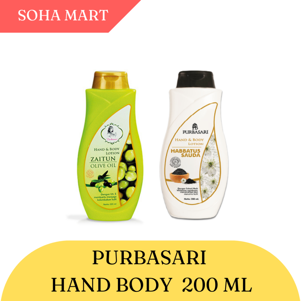 Jual Soha Mart Purbasari Hand Body Lotion All Varian (200ml) | Shopee ...