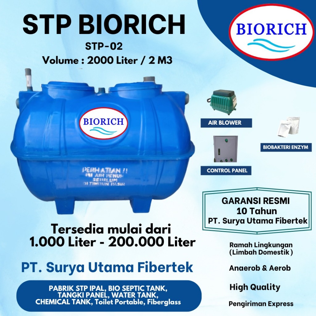 Jual IPAL BIOTECH - Ipal rumah tangga - IPAL Laundry - STP BIOTECH 2.000 / 2 M3 BIORICH | Shopee ...