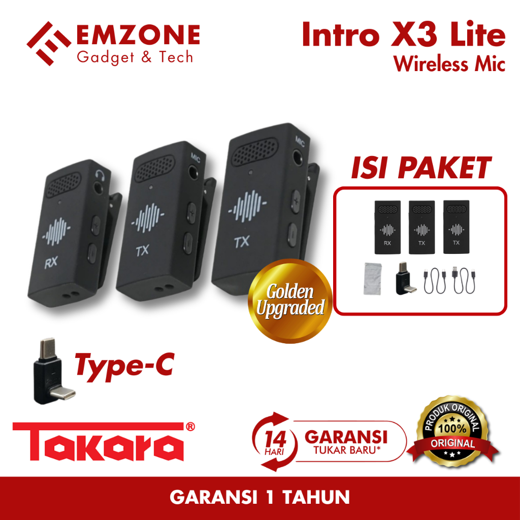 Jual Takara INTRO X3 Lite Version Digital Wireless Mic Microphone ...