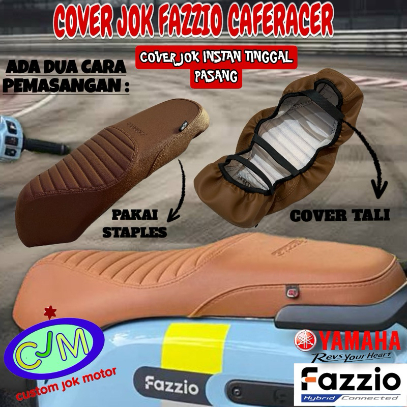 Jual COVER JOK MOTOR FAZZIO CAFERACER ( COVER TALI )&STAPLES | Shopee ...