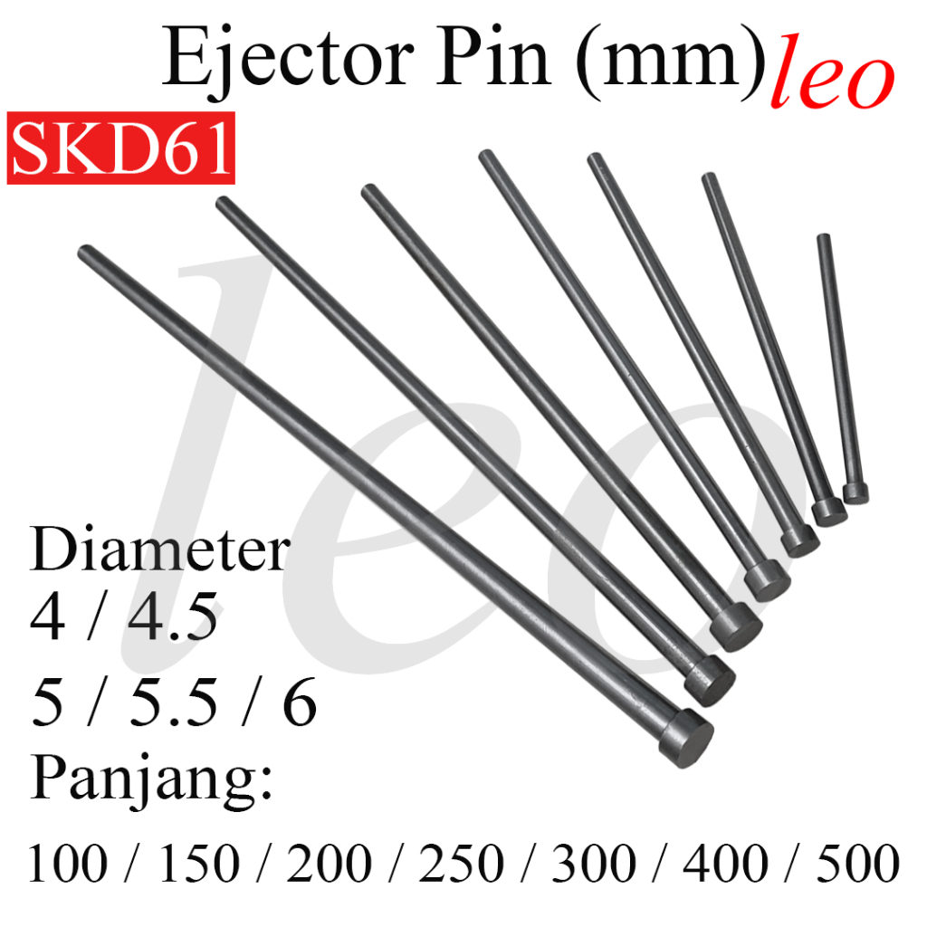 Jual Ejector Pin SKD61 4/4.5/5/5.5/6 mm Panjang 100/150/200/250/300/400/500 Ejektor Pin Inject ...