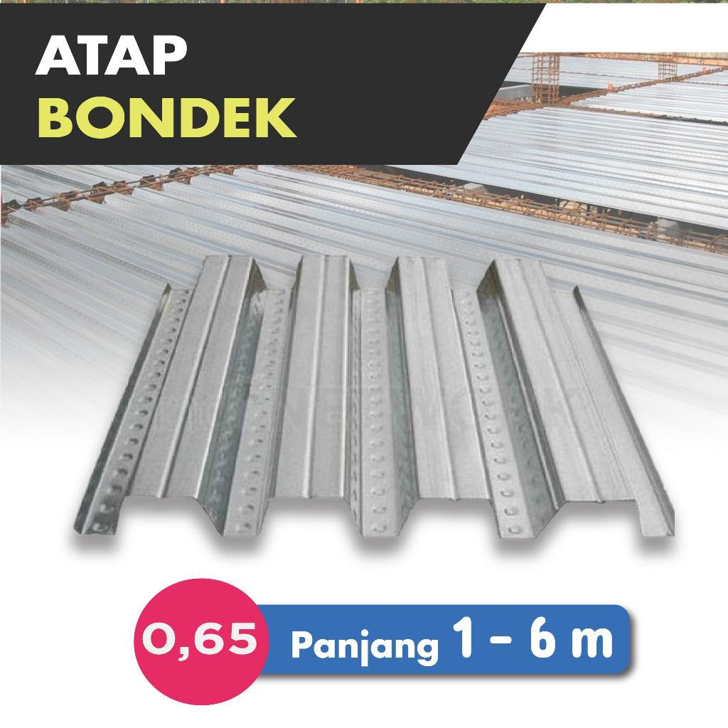 Jual Bondek 0,65 mm / Bondek Cor / Atap Bondek / Floordeck / Bekisting ...