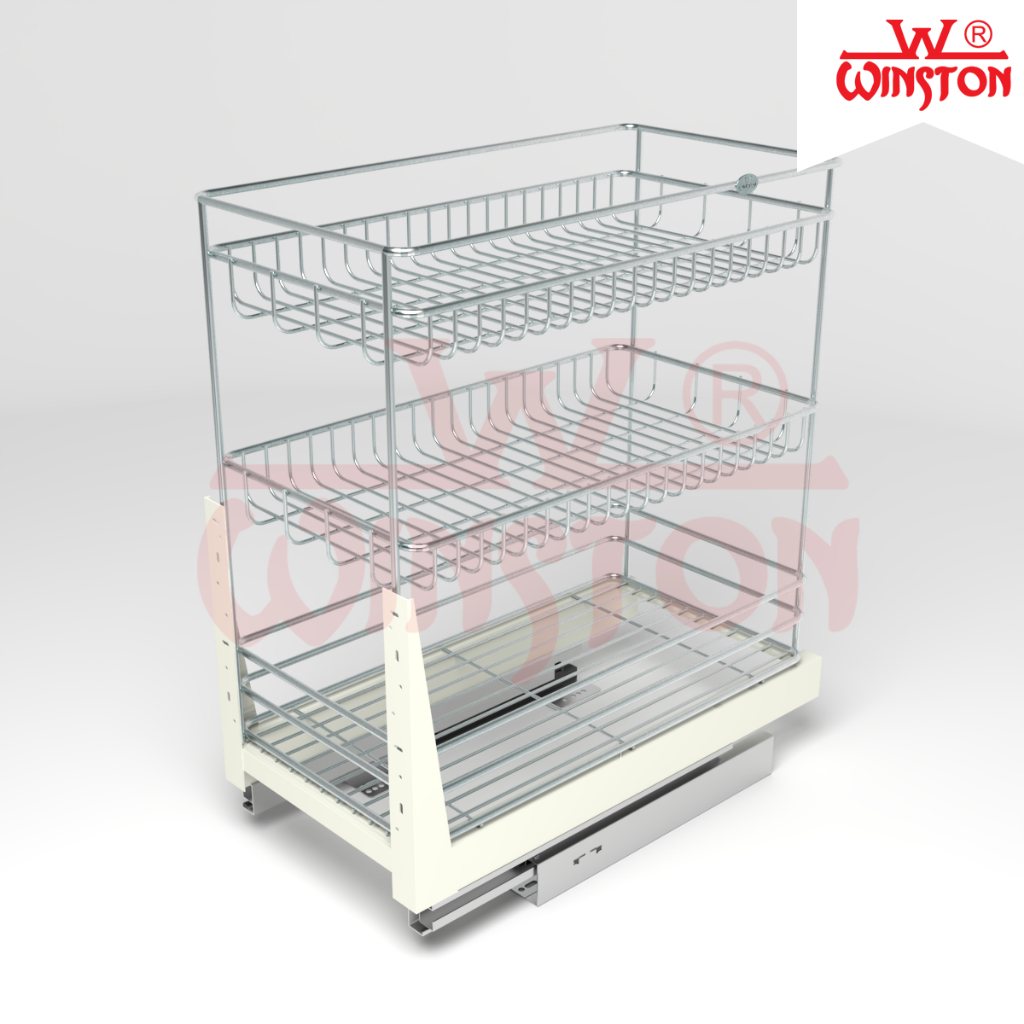 Jual Rak Tarik Bumbu Dapur Gelas 3 susun Slow Motion WW 004 C SS ...