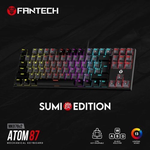 Jual Fantech Atom87 Mechanical Keyboard - Gray (Red Switch) | Shopee ...