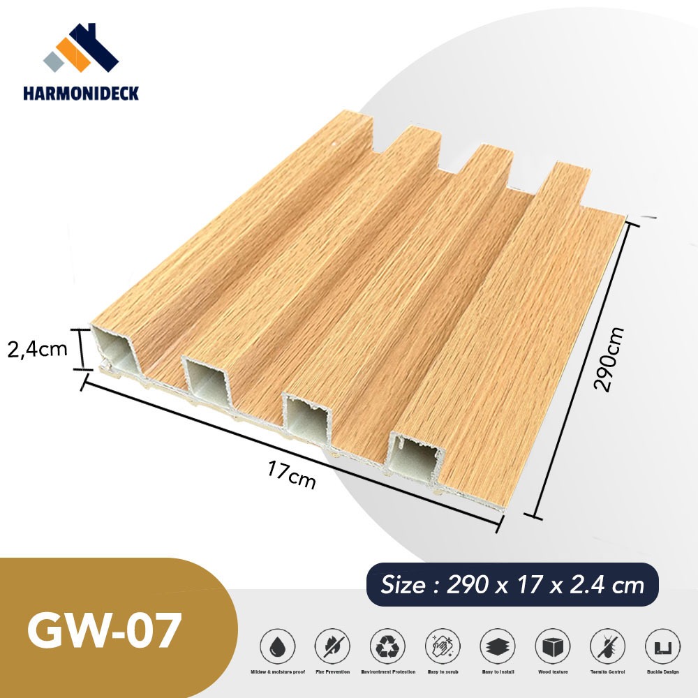 Jual Wall WPC Wood Panel Wallpanel WPC PVC Kayu Dinding Ukuran 17 cm x ...