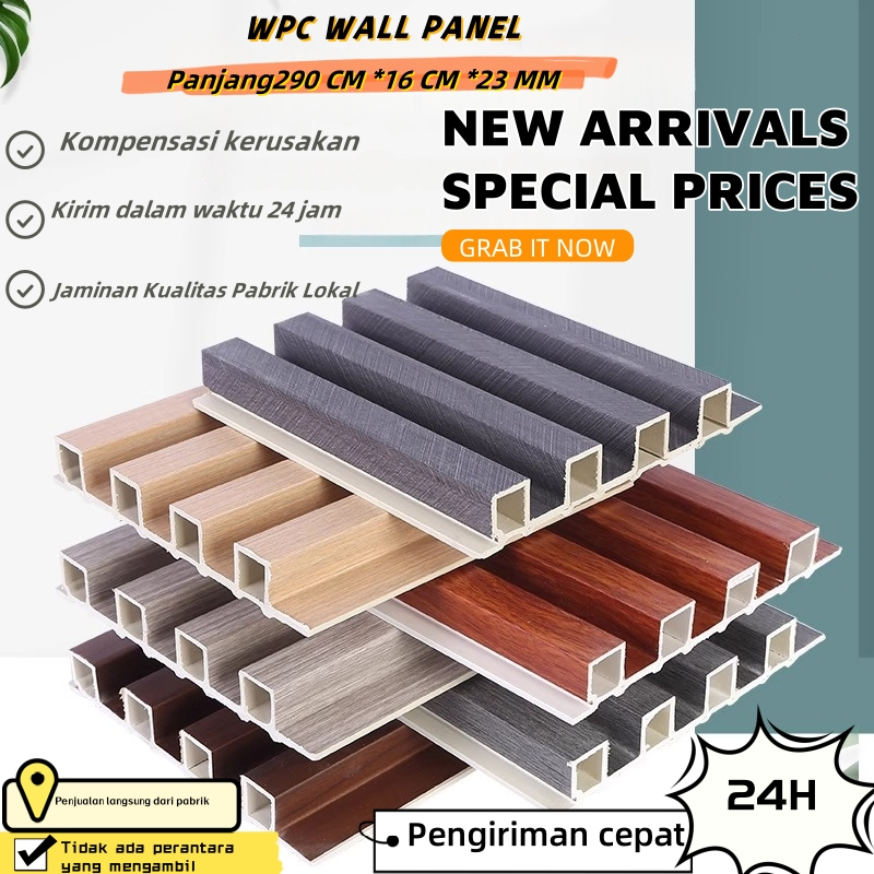Jual Wall panel WPC(2.9Meter*16cm ) Wood Plastic Composite Wallpanel PVC Dinding Wood Panel WPC ...