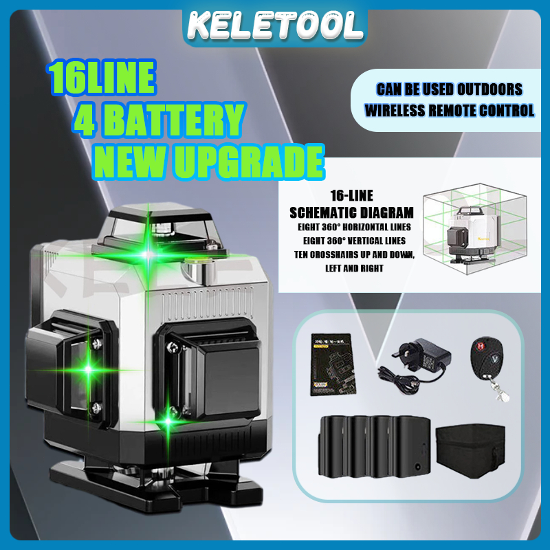 Jual Hilda Laser Level 16 Garis 4D Pengatur Ketinggian Otomatis 360 ...
