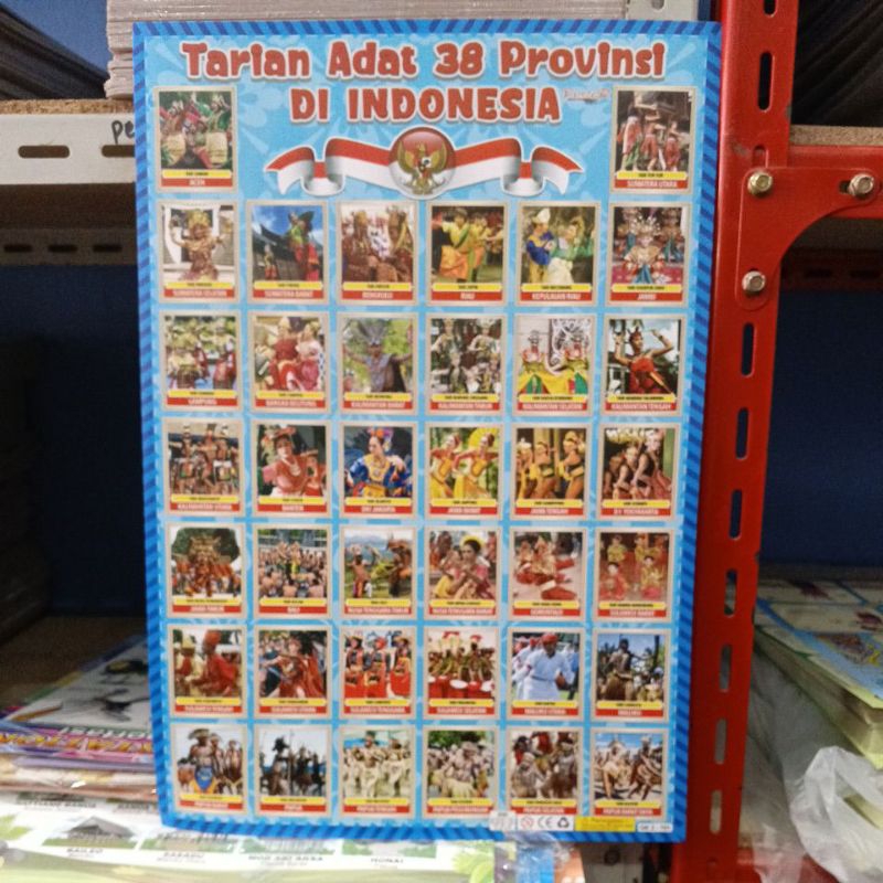 Jual Poster Tarian Adat 38 Provinsi Di Indonesia | Shopee Indonesia