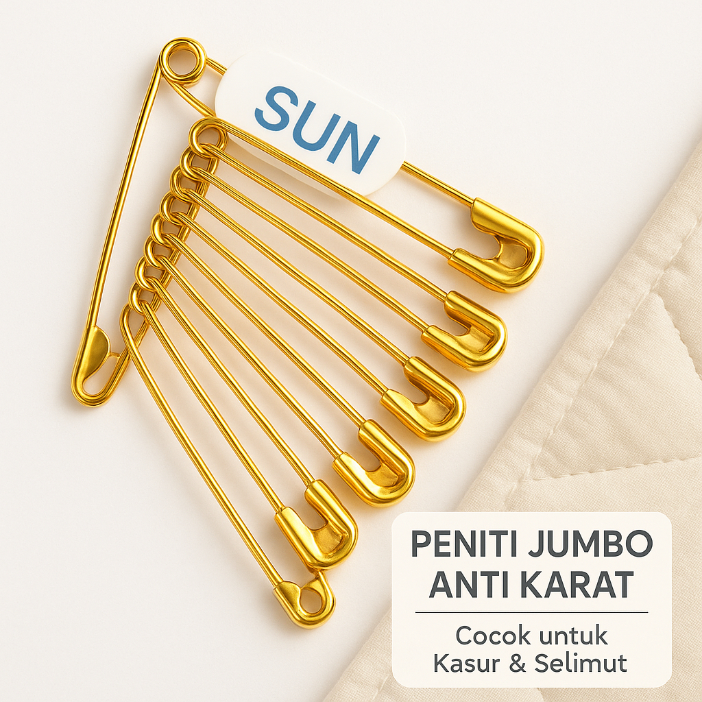 Jual 12 PCS PENITI JUMBO SUN - PENITI KASUR JUMBO STAINLESS | Shopee ...