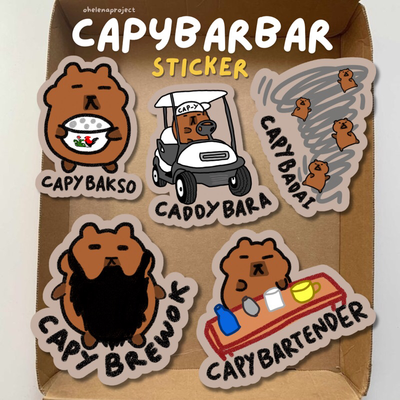 Jual STICKER PACK CAPYBARA BARBAR | Shopee Indonesia