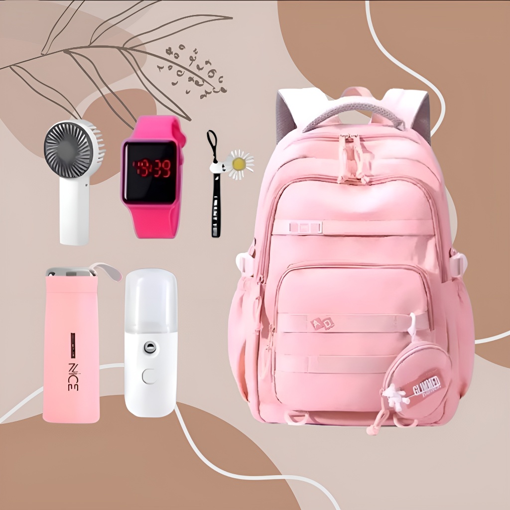 Jual Tas Sekolah Anak Perempuan AD Paket Combo Lengkap Banyak Bonusnya Ransel sekolah Anak SD ...