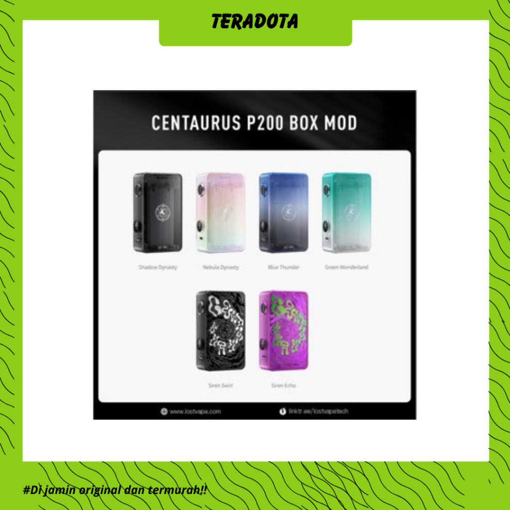 Jual CENTAURUS P200 18650 200W BOX MOD ONLY BY LOST VAPE AUTHENTIC ...