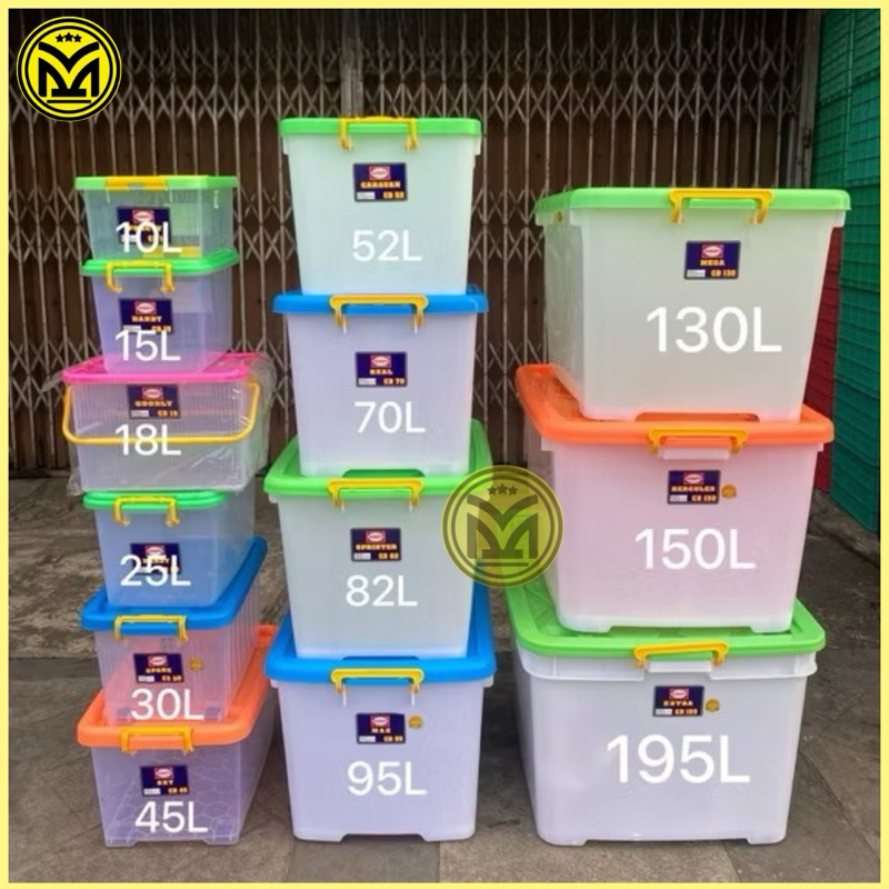 Jual KONTAINER BOX PLASTIK CONTAINER BOX PENYIMPANAN BARANG SIZE 25 30 ...