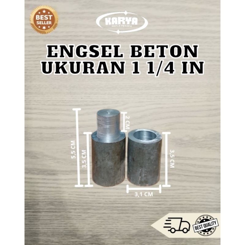 Jual Engsel bubut beton ukuran 1 1/4 inch panjang 7 cm | Shopee Indonesia