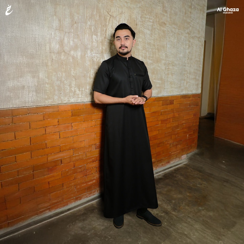 Jual Alghaza Mubarak | Jubah Slim fit Dewasa Cowok Lengan Pendek ...