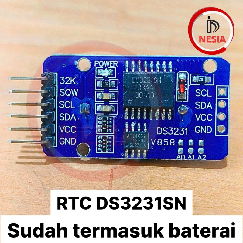 Jual RTC DS3231SN + BATERAI RTC DS 3231 SN WITH BATERAI REAL TIME CLOCK ...