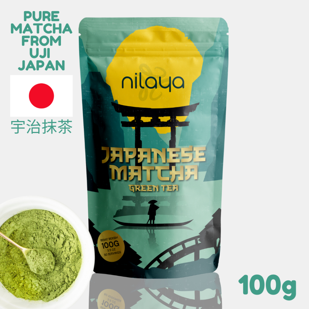 Jual NILAYA Pure Premium Matcha Uji Japan 100 grams - Green Tea Powder ...