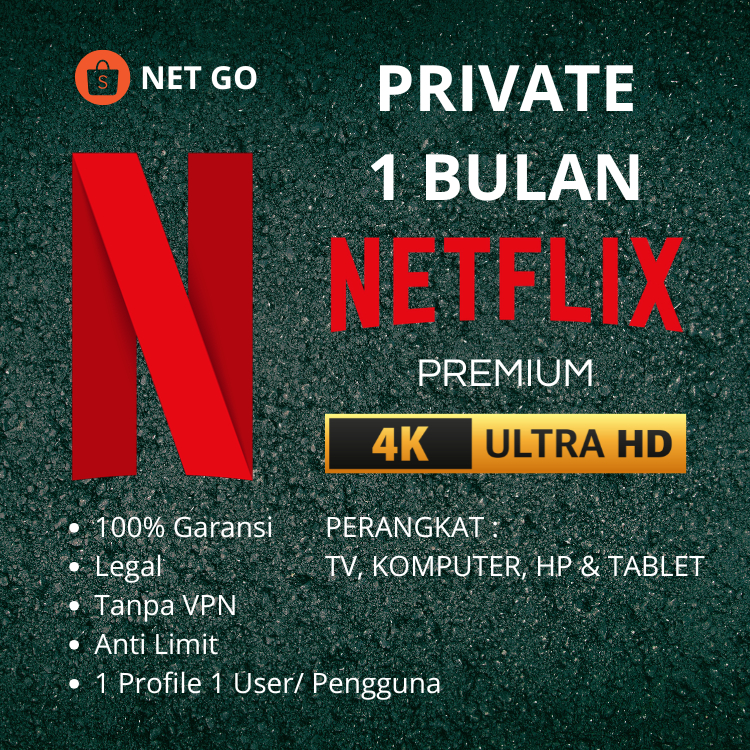 Jual Netflix Private sharing Trusted Resmi 4K Ultra HD Full Garansi - 1 ...