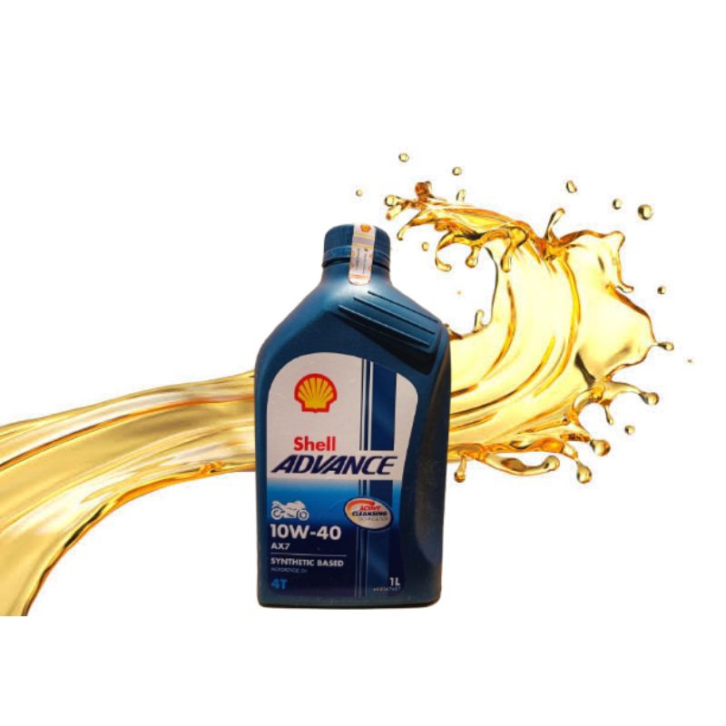 Jual SHELL ADVANCE AX7 4T 10W-40 1Liter SHELL AX7 1000ML BIRU OLI MESIN ...