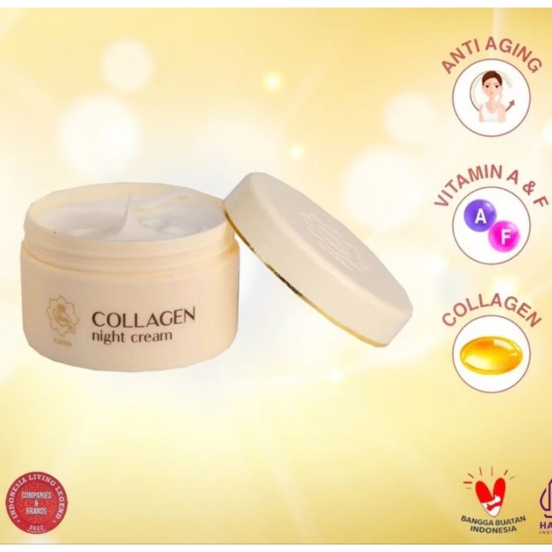Jual Viva Queen Collagen Night Cream with Vit A & F (22gr) Halal ...
