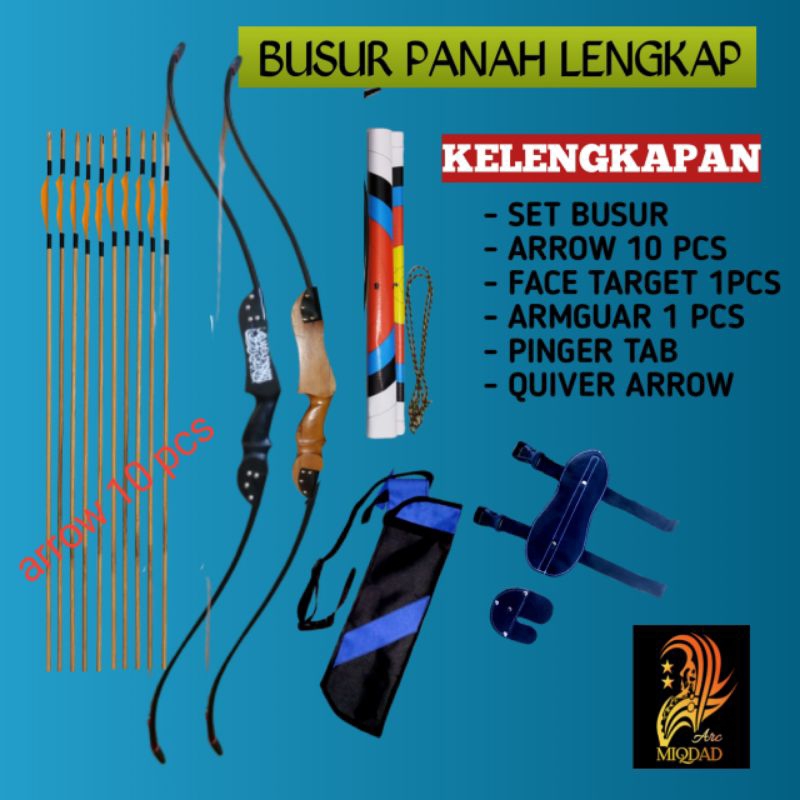 Jual SET LENGKAP BUSUR PANAH. 10 ARROW PEMULA | Shopee Indonesia