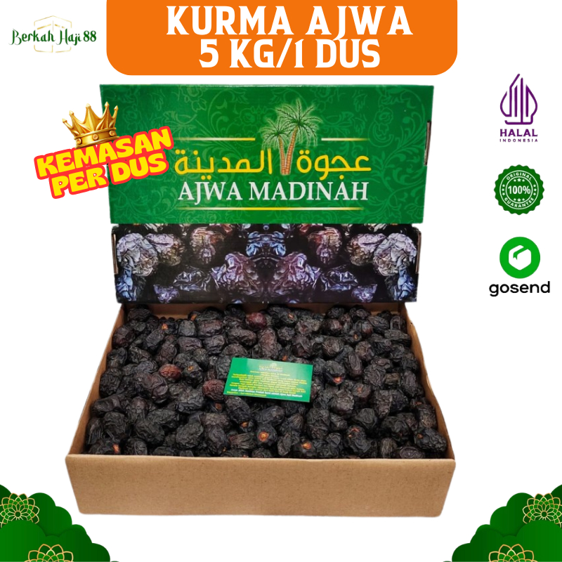Jual Kurma Ajwa Original Premium Madinah 5kg Korma Nabi Azwa 100% Asli ...