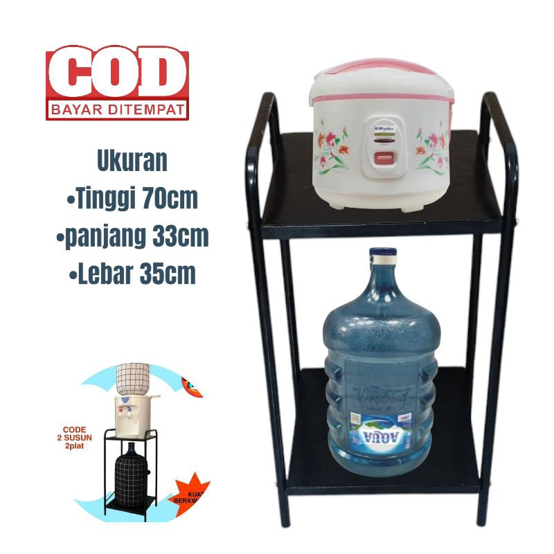 Jual Rak Dispenser/Galon Dudukan Mejikom serbaguna 2 Susun bahan besi ...