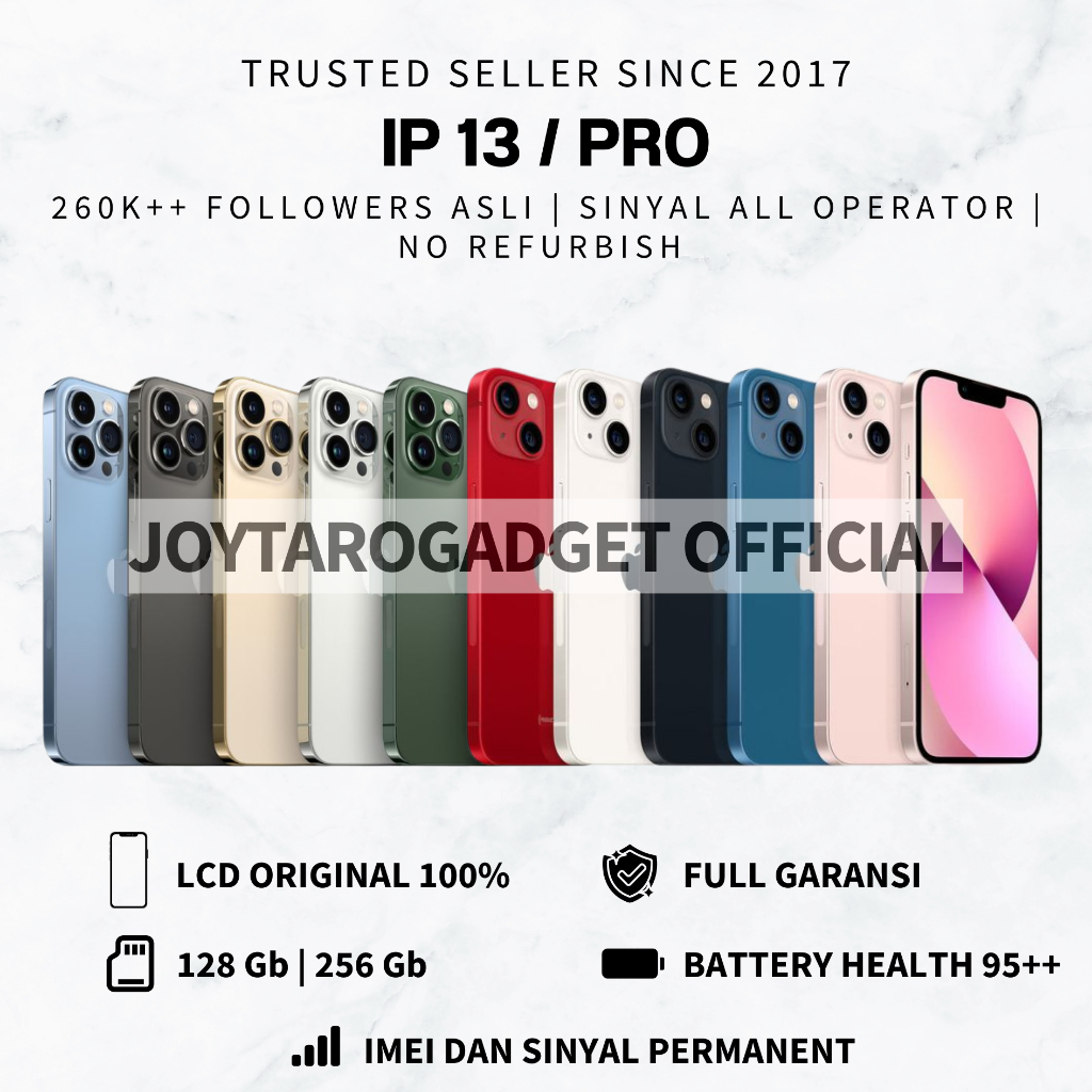 Jual iP 13 / 13 pro 128gb 256gb Lcd 100%Original fullset No Refurbish | Shopee Indonesia