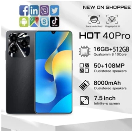 Jual 【2024 NEW】INFINlX HOT 40 PRO 16GB+512GB HD Handphone android ...